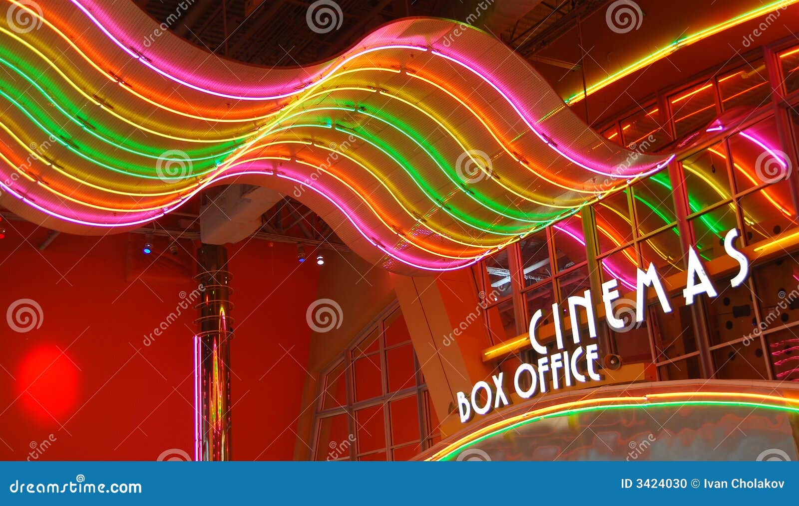 Retro cinema stock photo. Image of center, colorful, nostalgia - 3424030