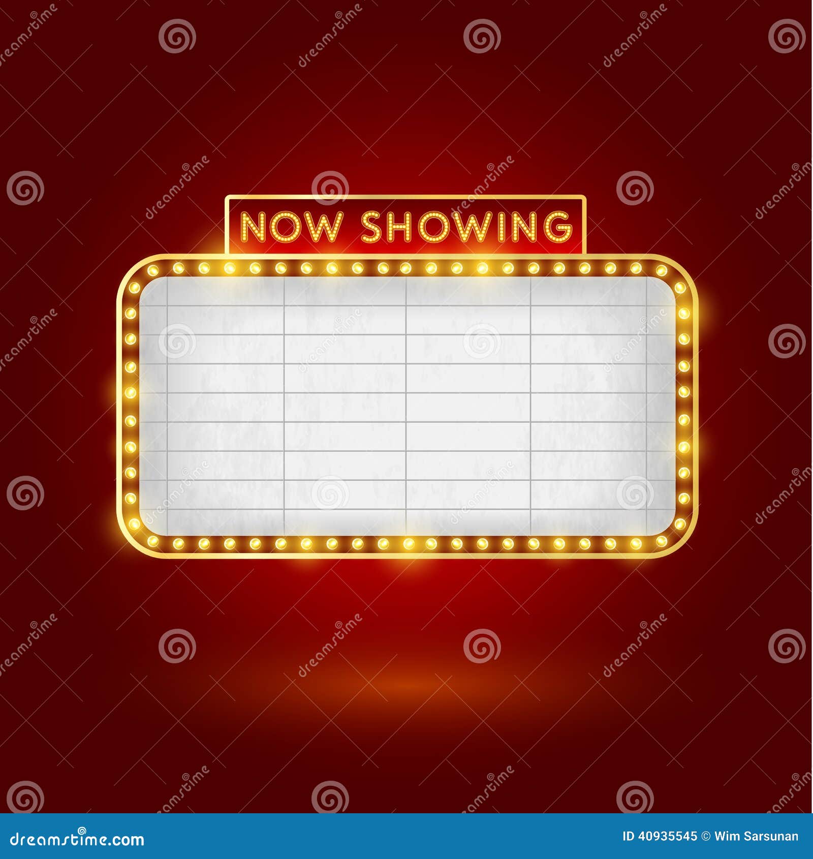 Retro cinema sign stock vector. Illustration of show - 40935545
