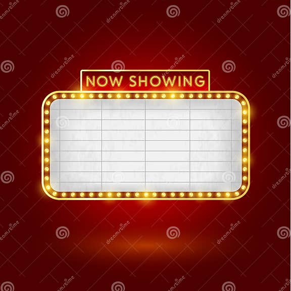 Retro cinema sign stock vector. Illustration of show - 40935545