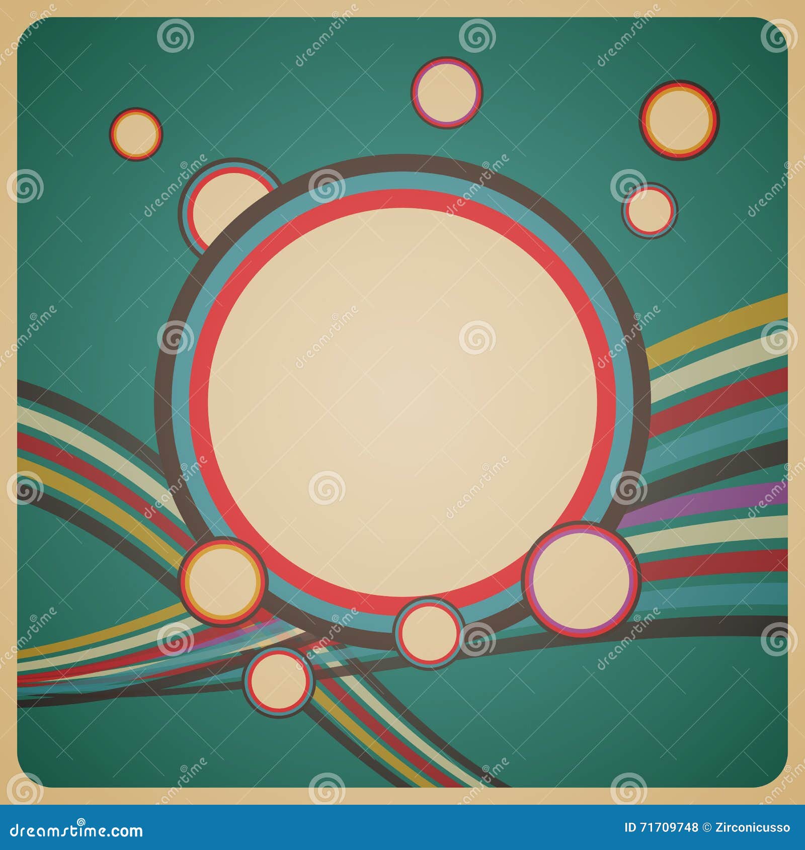 Retro Circle Bubble Background Stock Vector - Illustration of idea ...