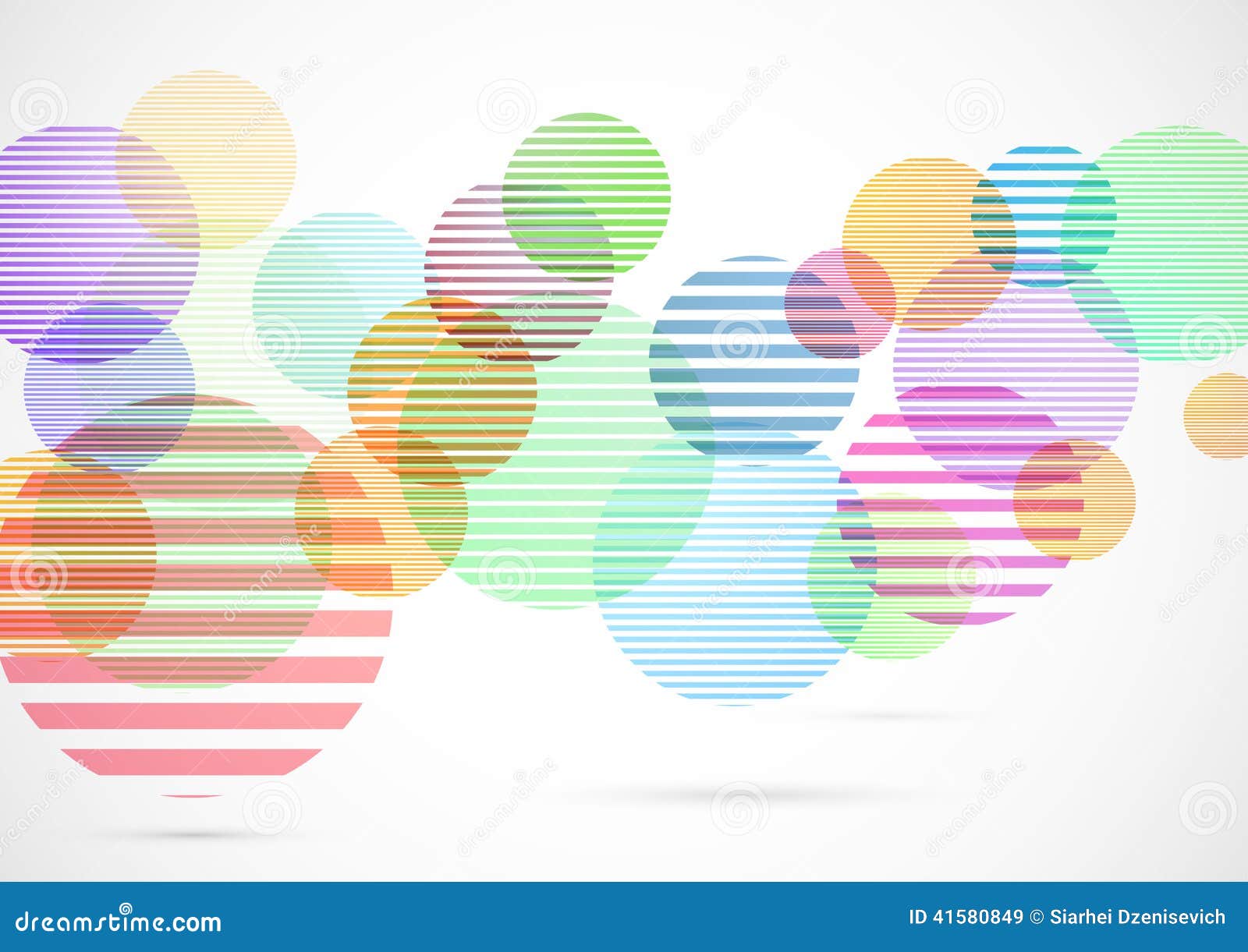 Retro Circle Elements Colorful Bright Background Stock Vector ...