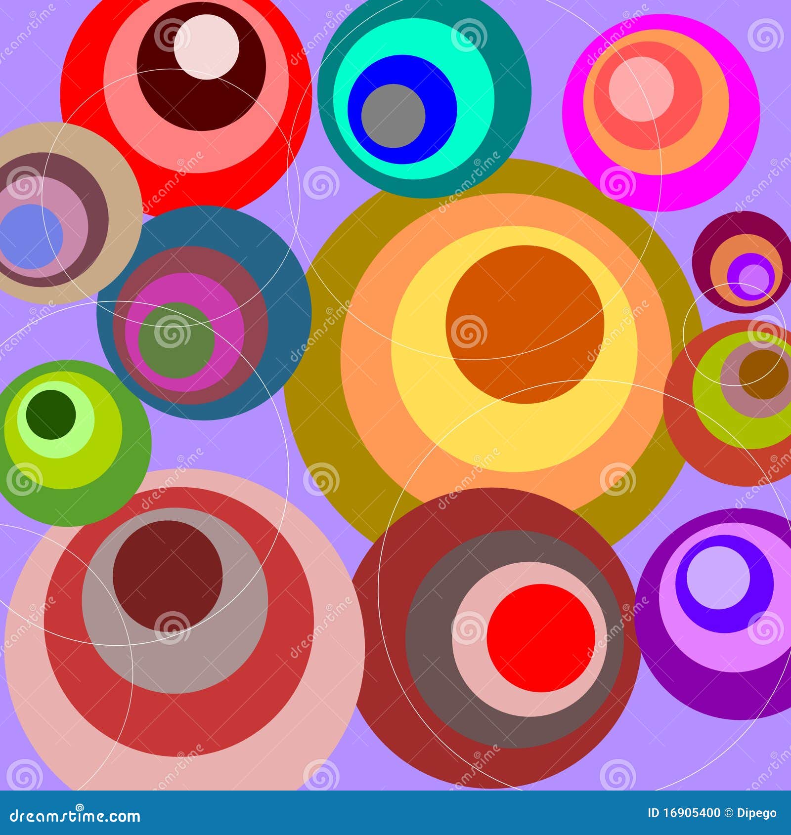 Retro Circles stock illustration. Illustration of clipart - 16905400
