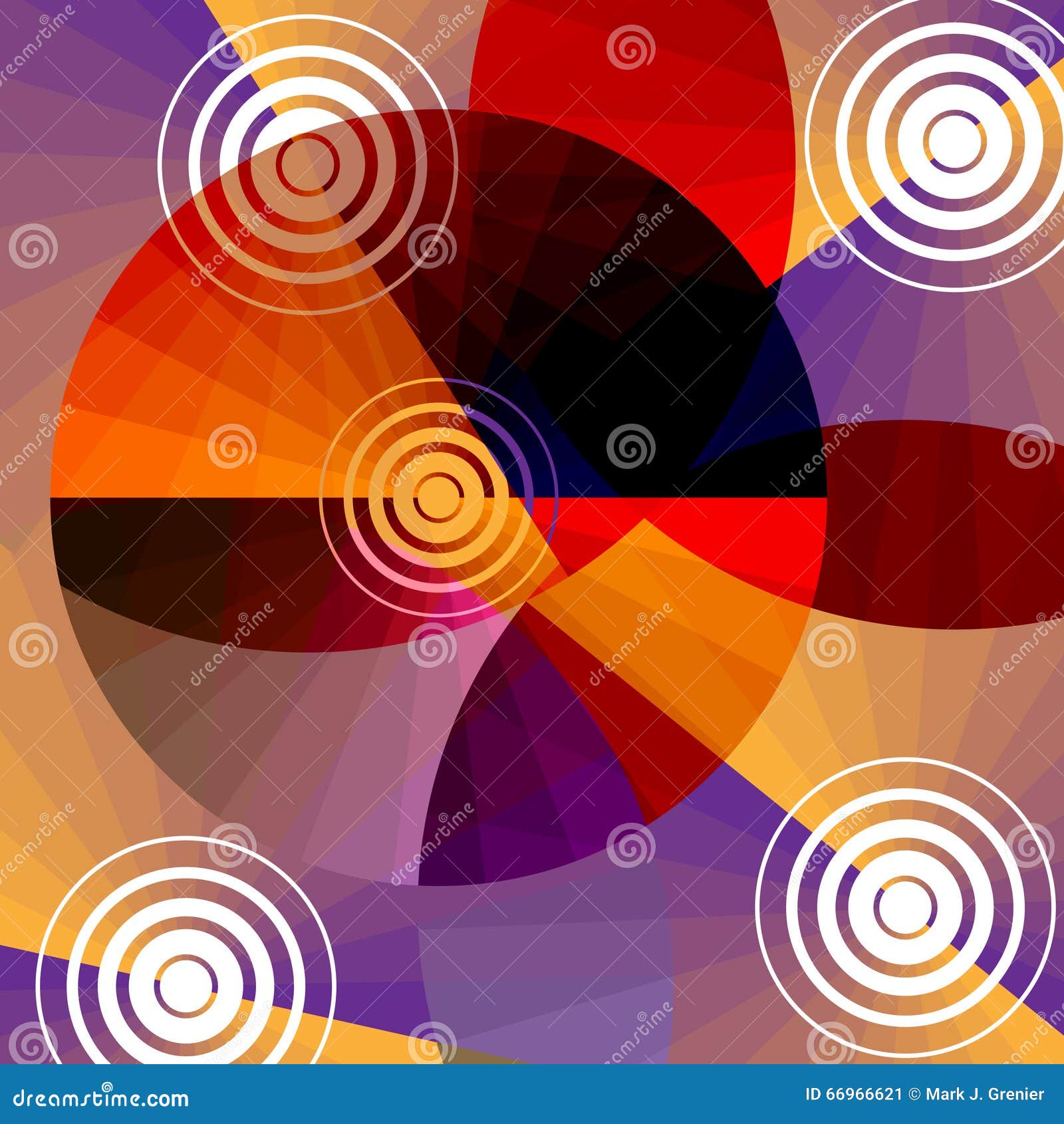 Retro Circles Abstract stock vector. Illustration of graphic - 66966621