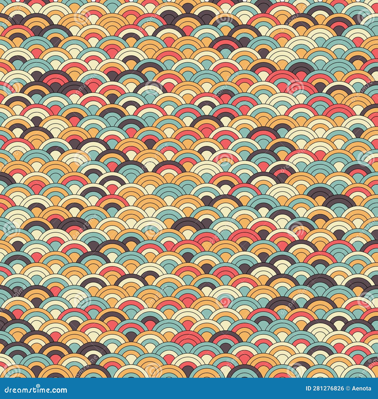 Retro Circles Background - Vector Illustration Stock Vector ...