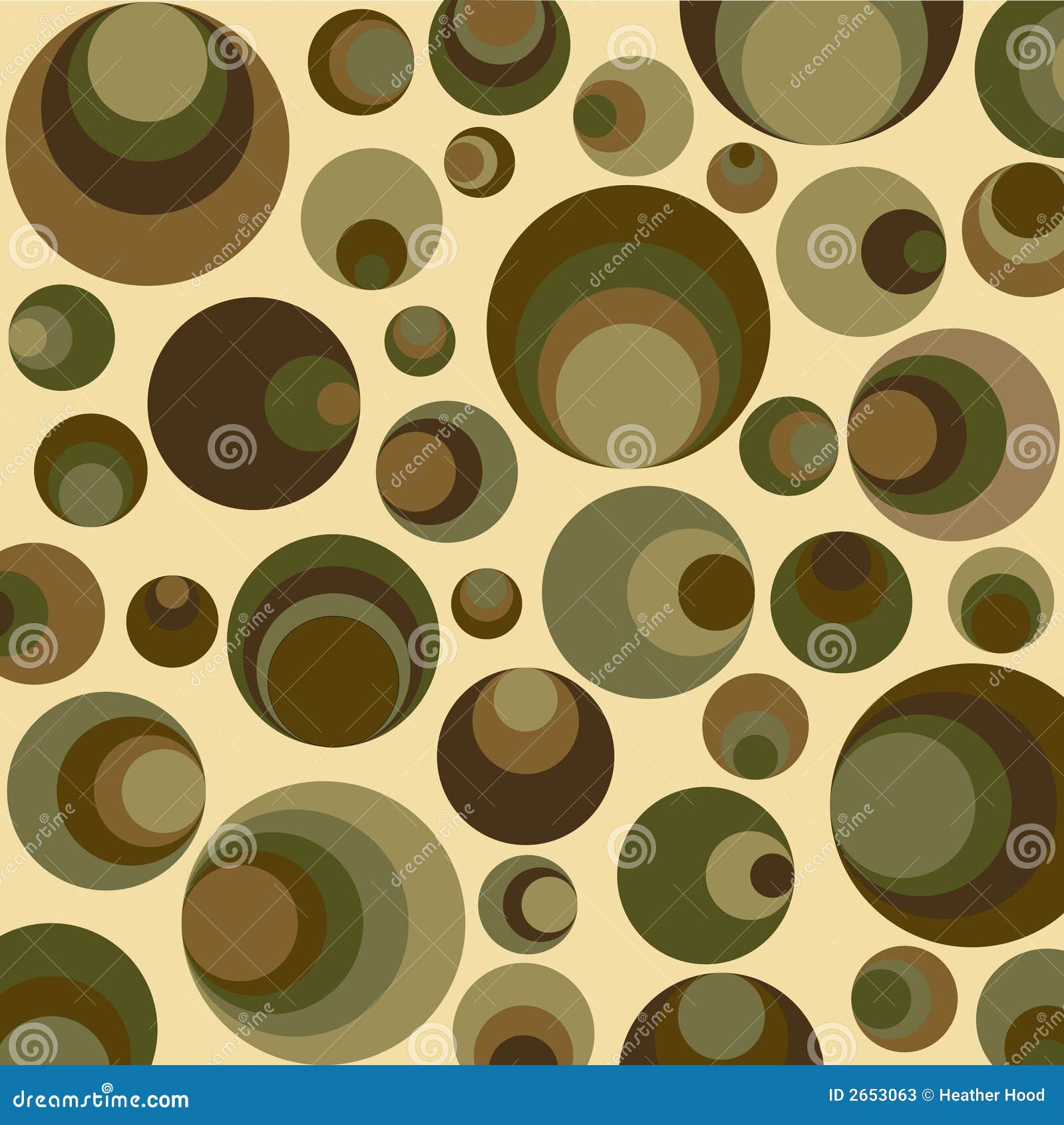 Retro circles in green stock vector. Illustration of brown - 2653063