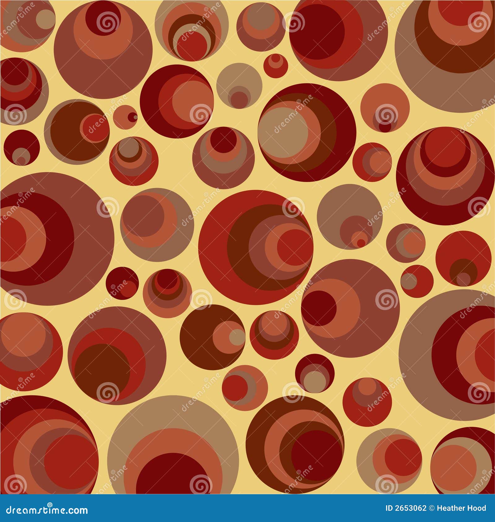 Retro circles in red stock vector. Illustration of vector - 2653062