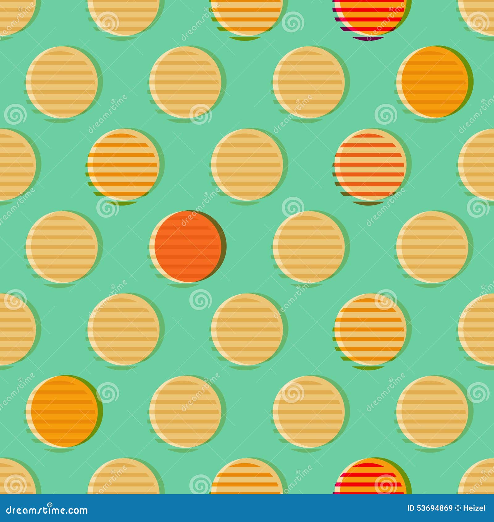 Retro Circles Seamless Pattern Stock Vector - Illustration of ...