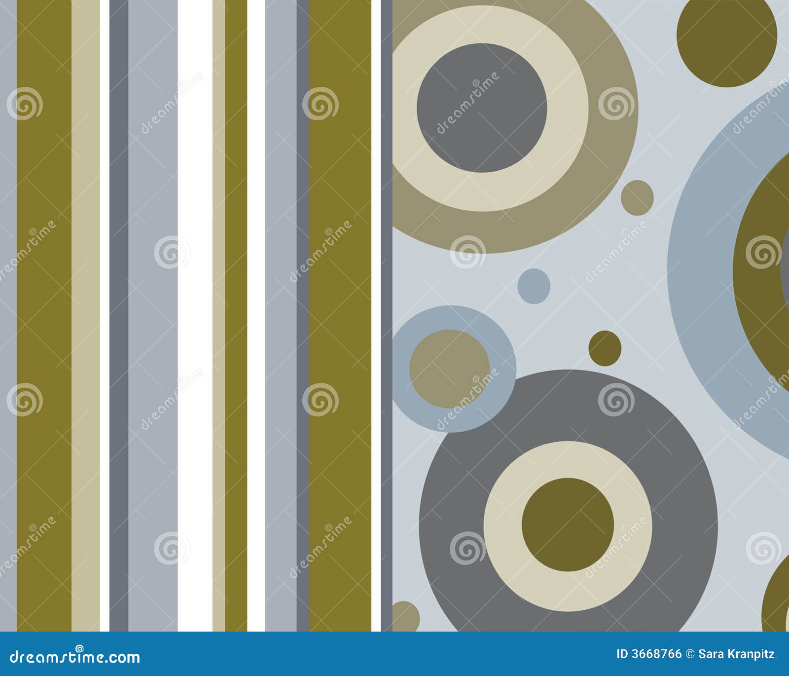 Retro Circles and Stripes Graphic Design Stock Illustration ...