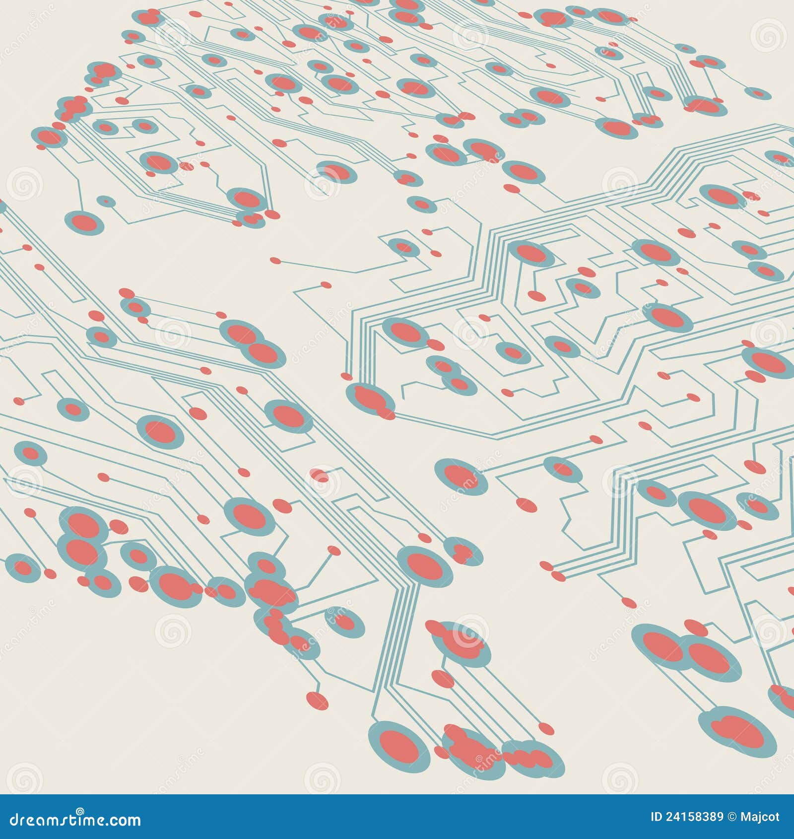 Retro circuit board stock vector. Illustration of connect - 24158389