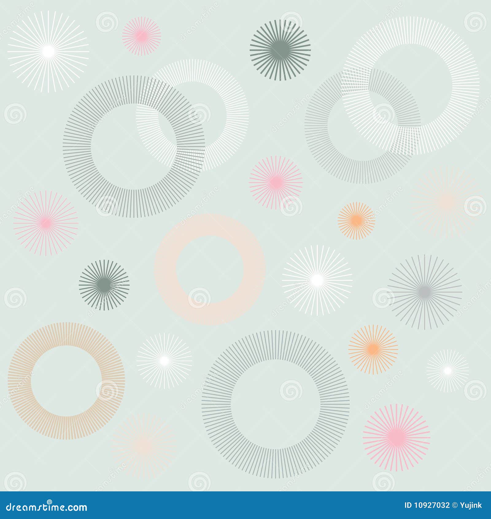 Retro Circular Pattern Background Stock Vector - Illustration of orange ...
