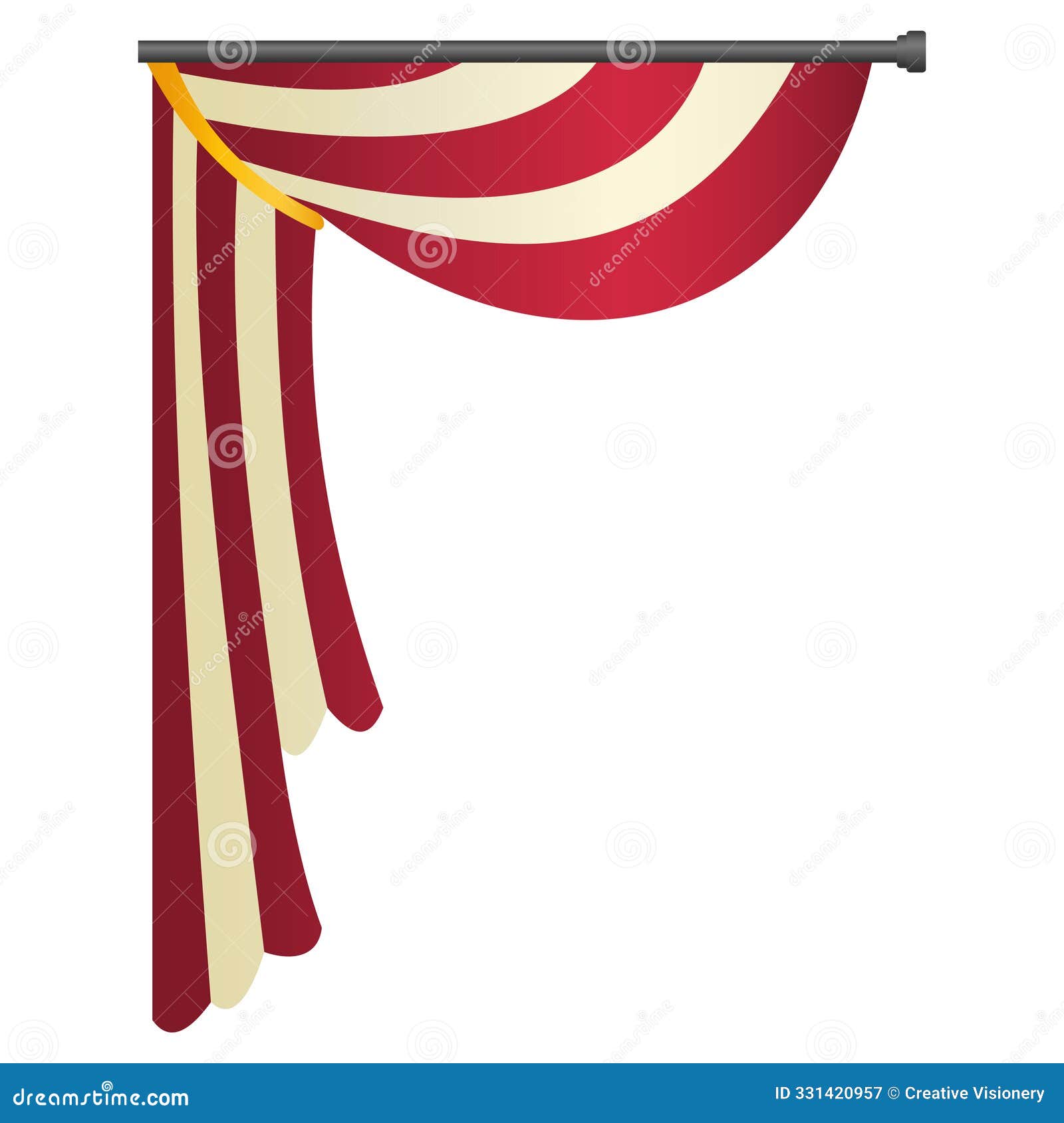 Retro Circus Carnival Curtain Border Stock Illustration - Illustration ...