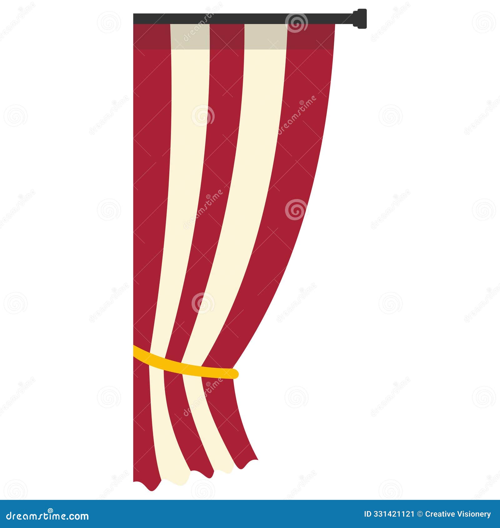 Retro Circus Carnival Curtain Border Stock Illustration - Illustration ...