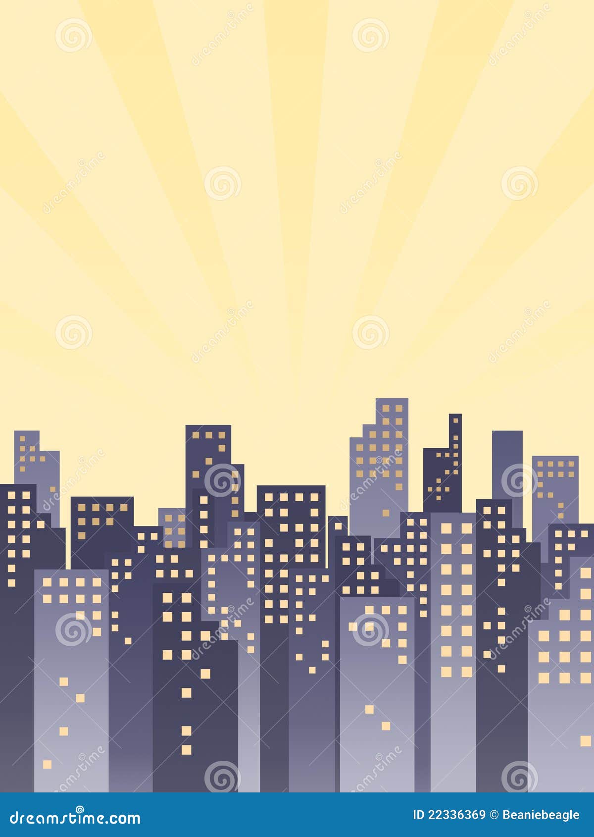 Retro City Background Cartoon Vector | CartoonDealer.com #22336369