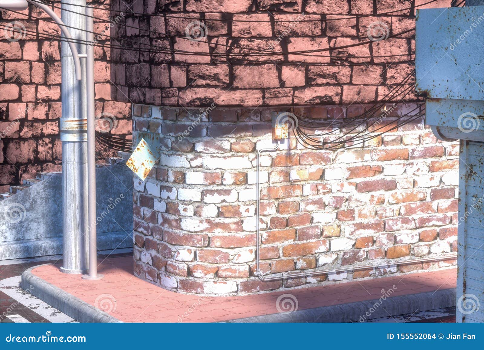 Ghetto Landscape Vector Illustration, Cartoon Flat Neighborhood ...