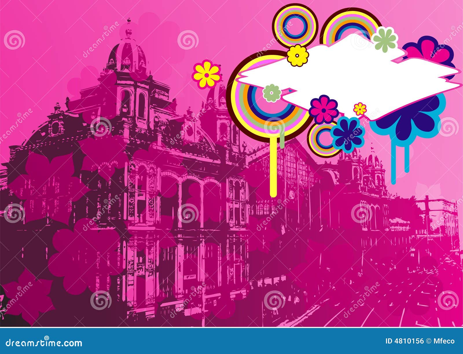 Retro City Vector Picture. Image: 4810156