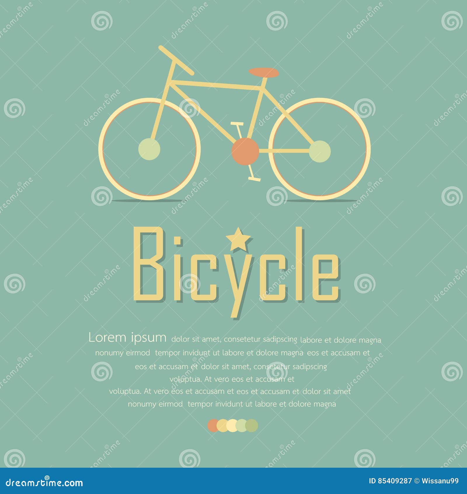 Bicycle Poster Set Vector Illustration | CartoonDealer.com #290328004