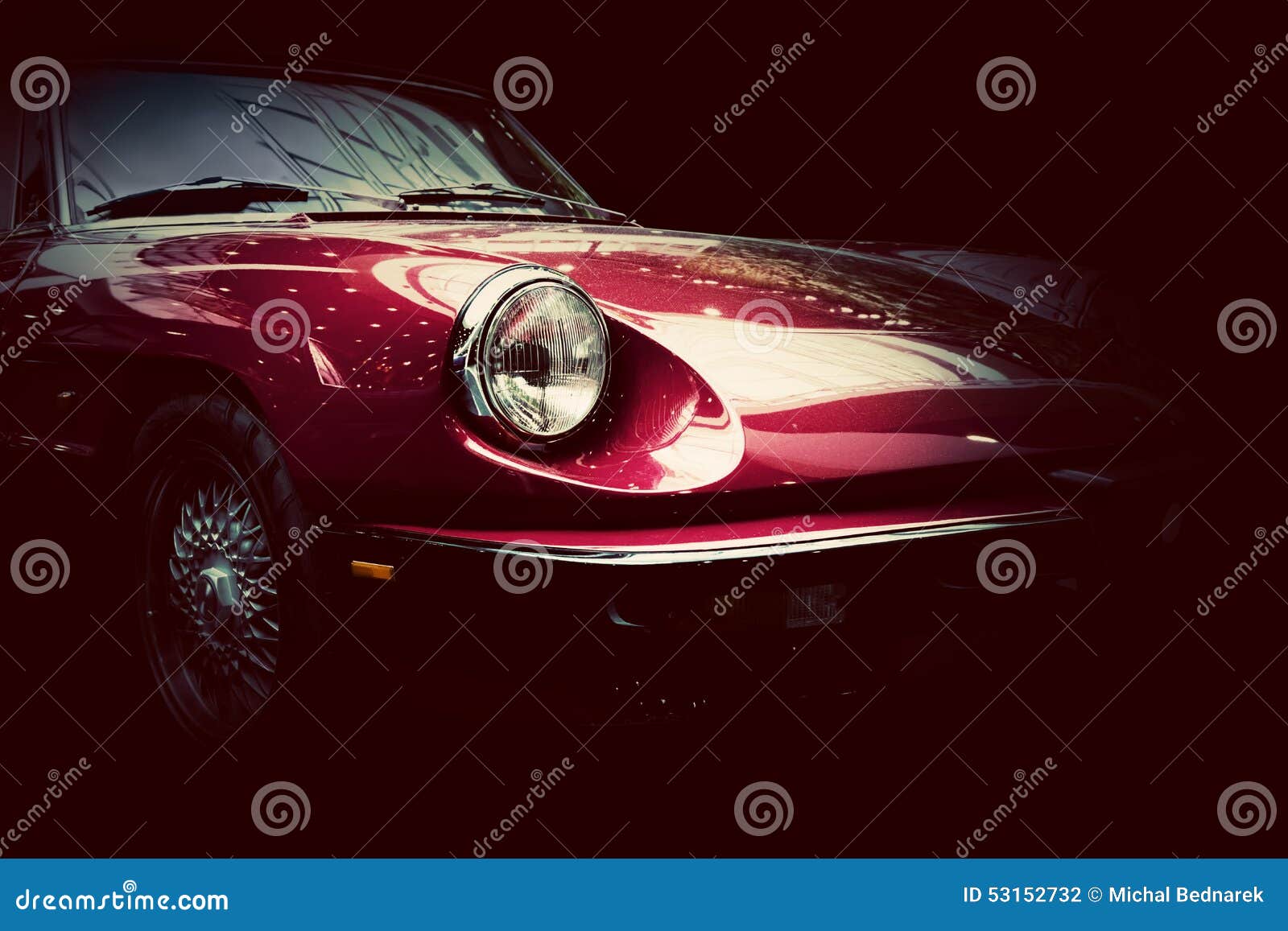 Classic Car Black Background