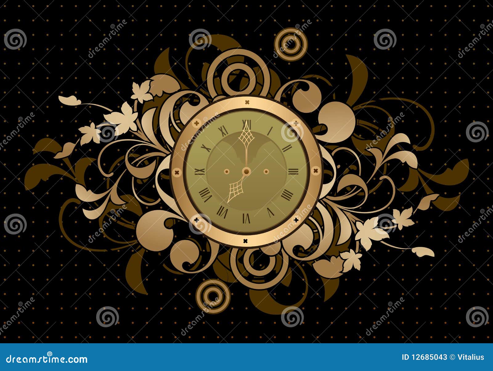 Retro Clock Face Spiral Stock Photography | CartoonDealer.com #24664286