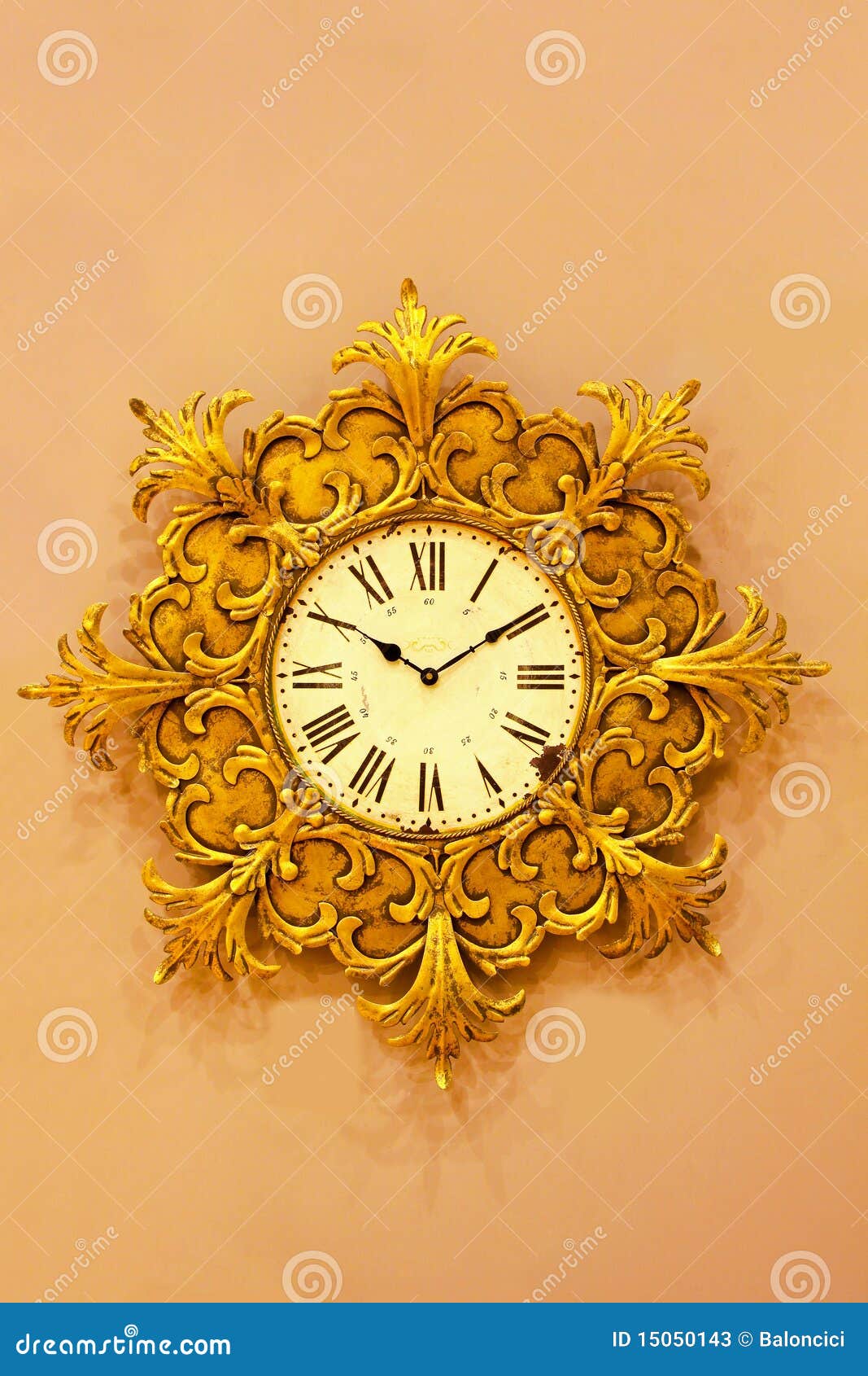 Retro clock stock image. Image of hanging, decayed, circle - 15050143
