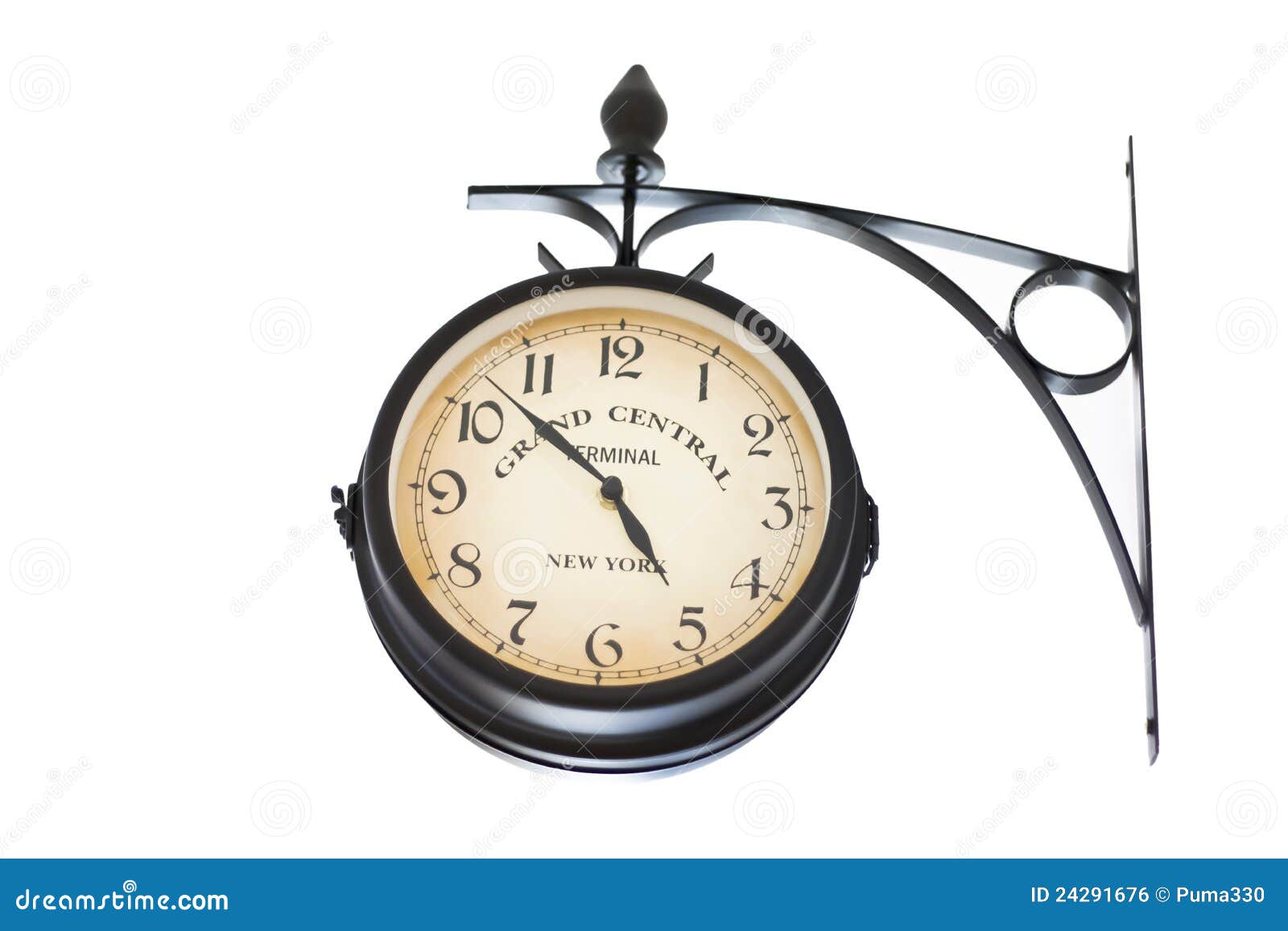 Retro clock stock photo. Image of decoration, hanging - 24291676