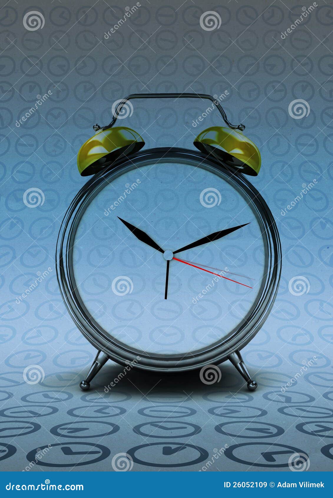 Retro Clock Counting Time on Modern Time Stock Illustration ...