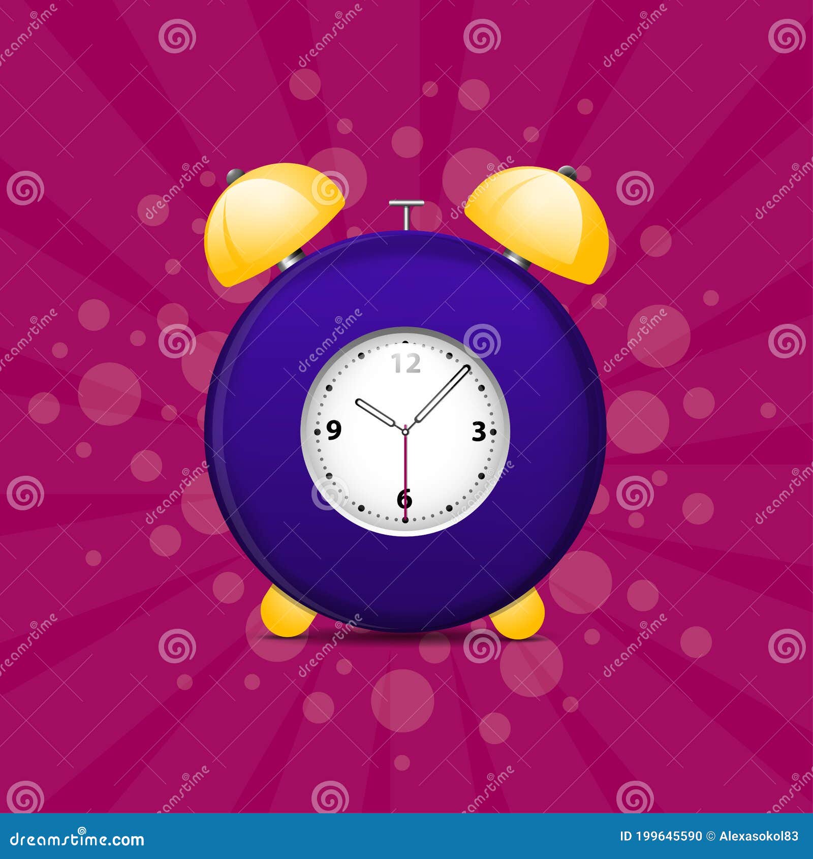 Retro Clock Design Concept. Vector Illustration Stock Vector ...