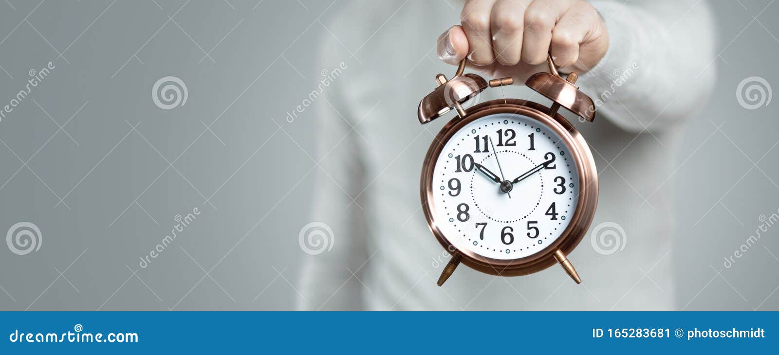 Retro Clock Held by the Hand of a Man Stock Image - Image of shot ...