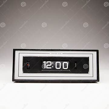 Retro clock showing 12:00. stock image. Image of analog - 2047205