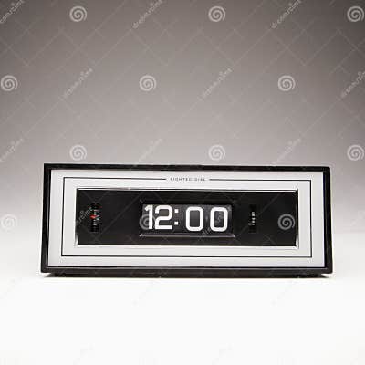 Retro clock showing 12:00. stock image. Image of analog - 2047205