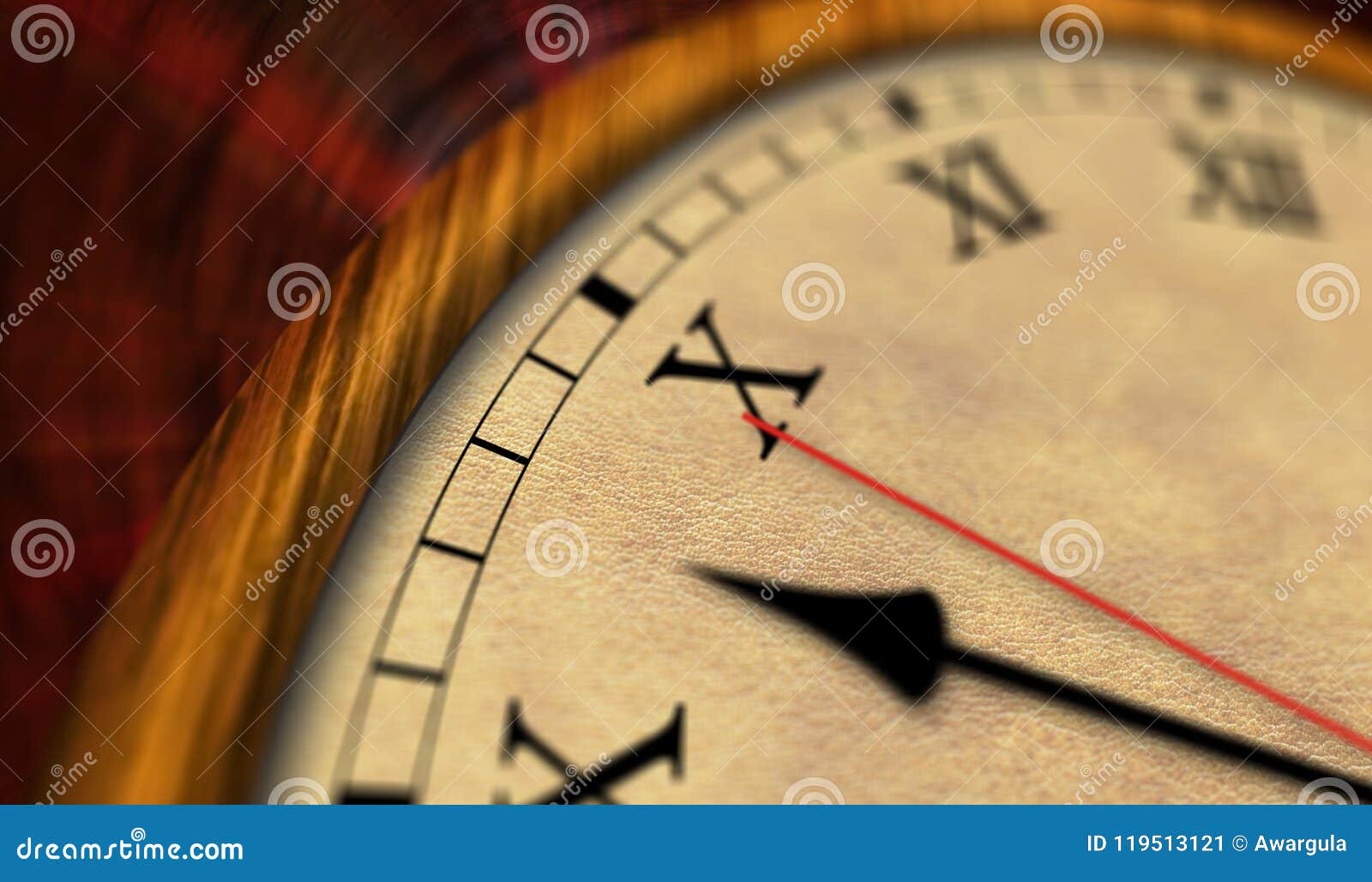 Retro Clock Time Passing Classic Stock Illustration - Illustration of ...