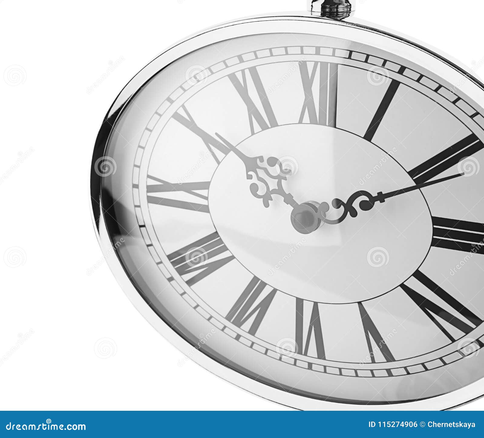 Retro Clock on White Background Stock Photo - Image of concept, fall ...