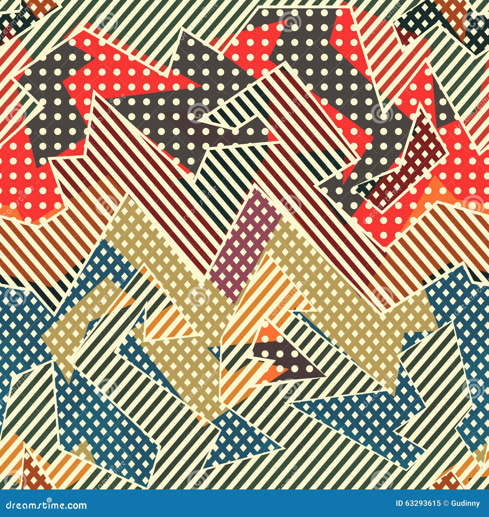 Retro Cloth Seamless Pattern Stock Vector - Illustration of cloth ...