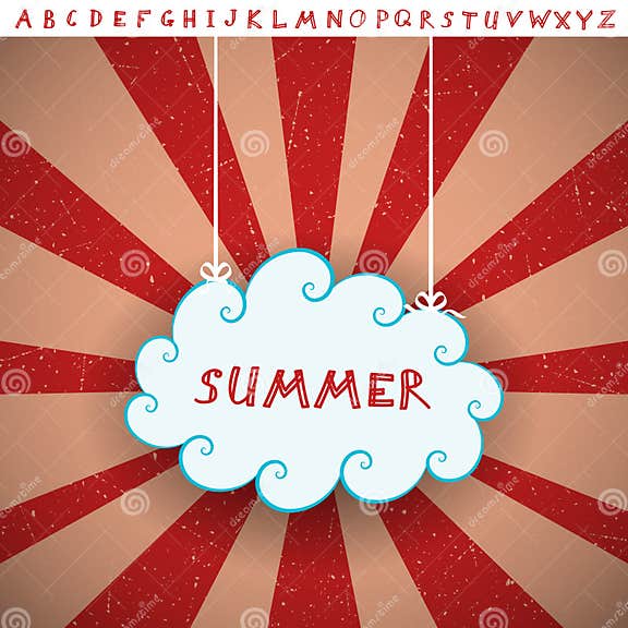 Retro Cloud stock vector. Illustration of shape, banner - 40937644