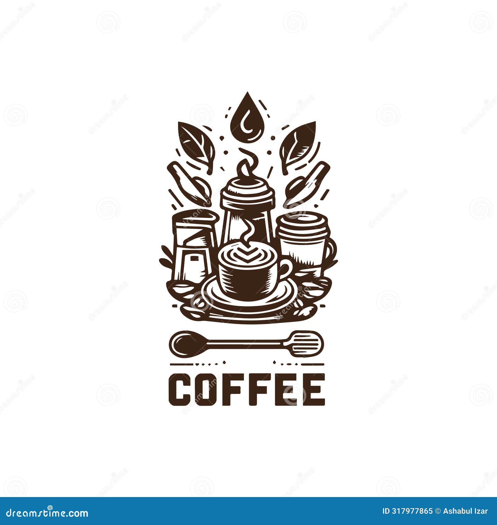 Retro Coffee Shop Logo Design 12 Stock Vector - Illustration of symbol ...
