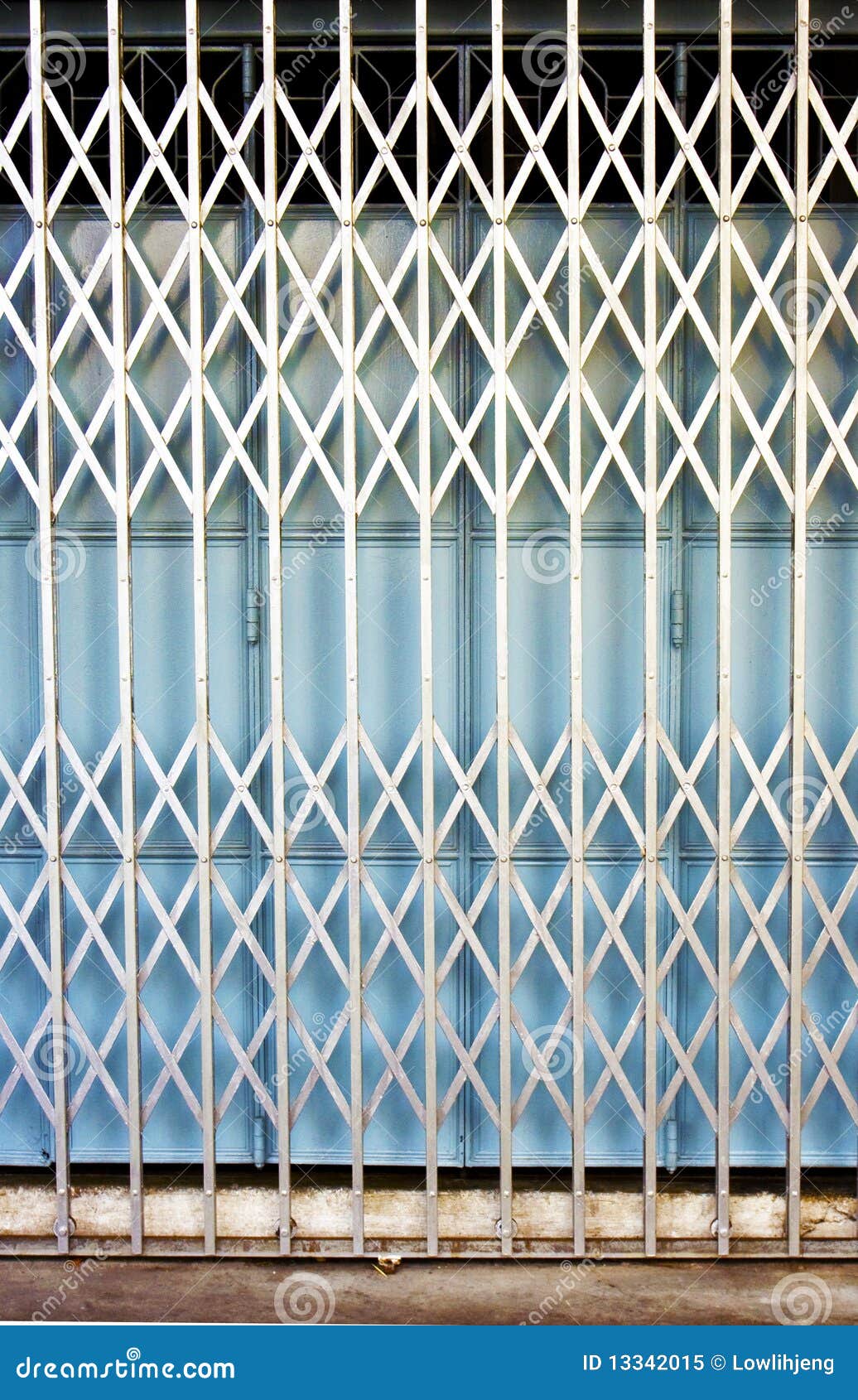 Retro collapsible gate stock image. Image of exit, patterns - 13342015
