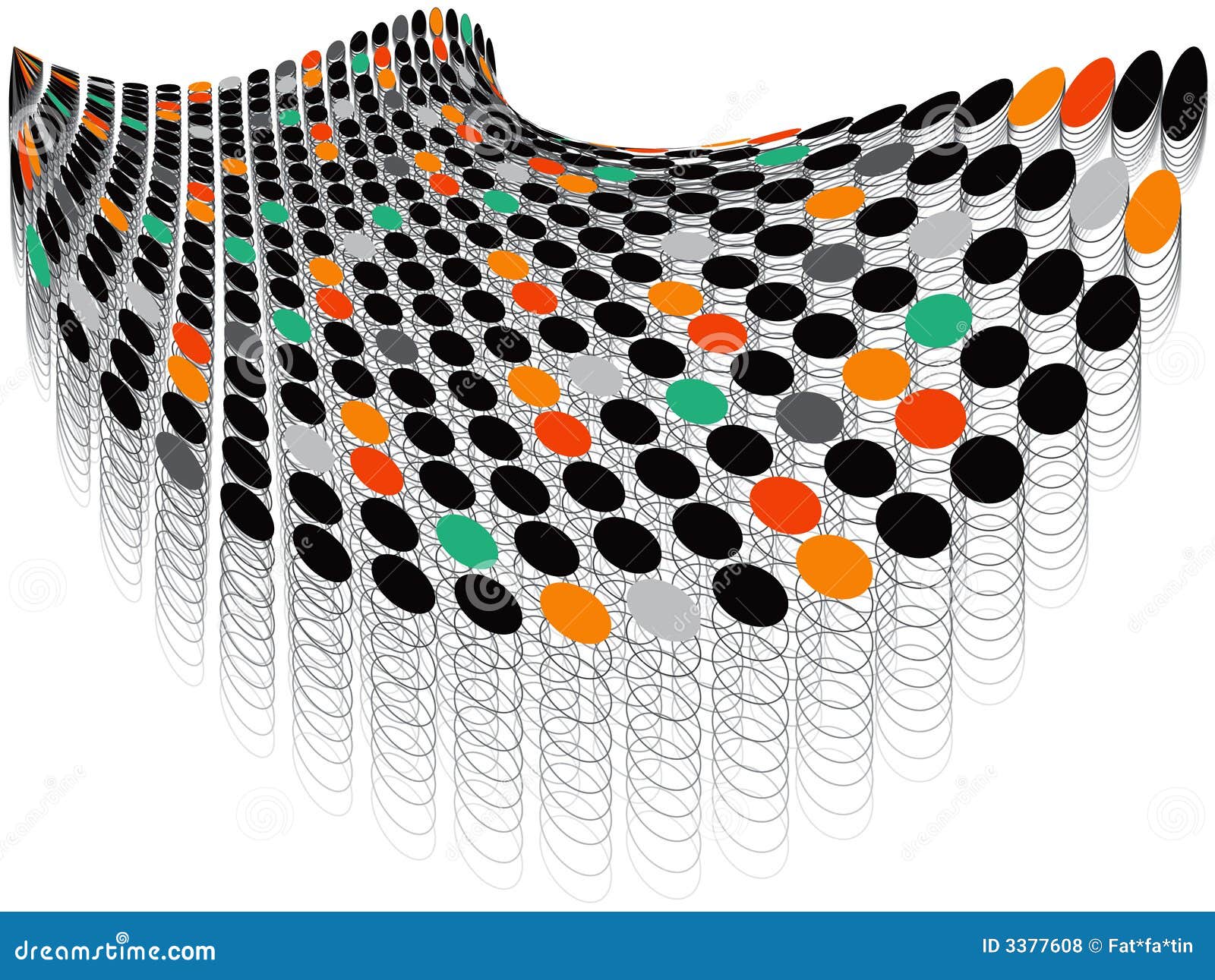 Retro Color Dots Warp Wires Stock Vector - Illustration of disco ...