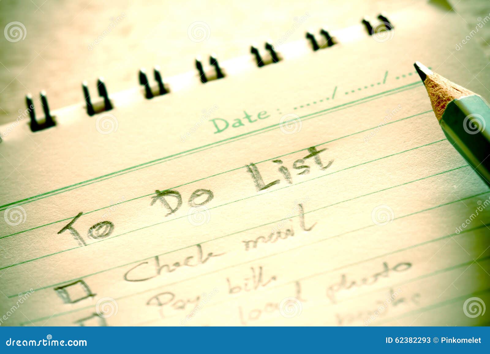 Retro Color Tone of Selective Focus Handwritten To Do List Plan Stock ...