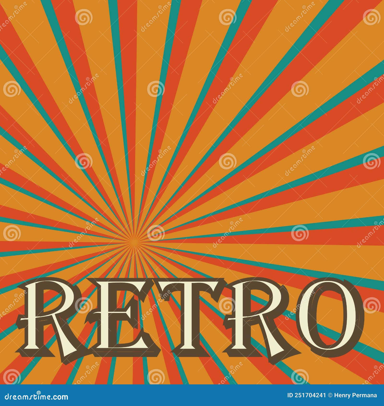 Retro sunburst background stock vector. Illustration of orange - 251704241
