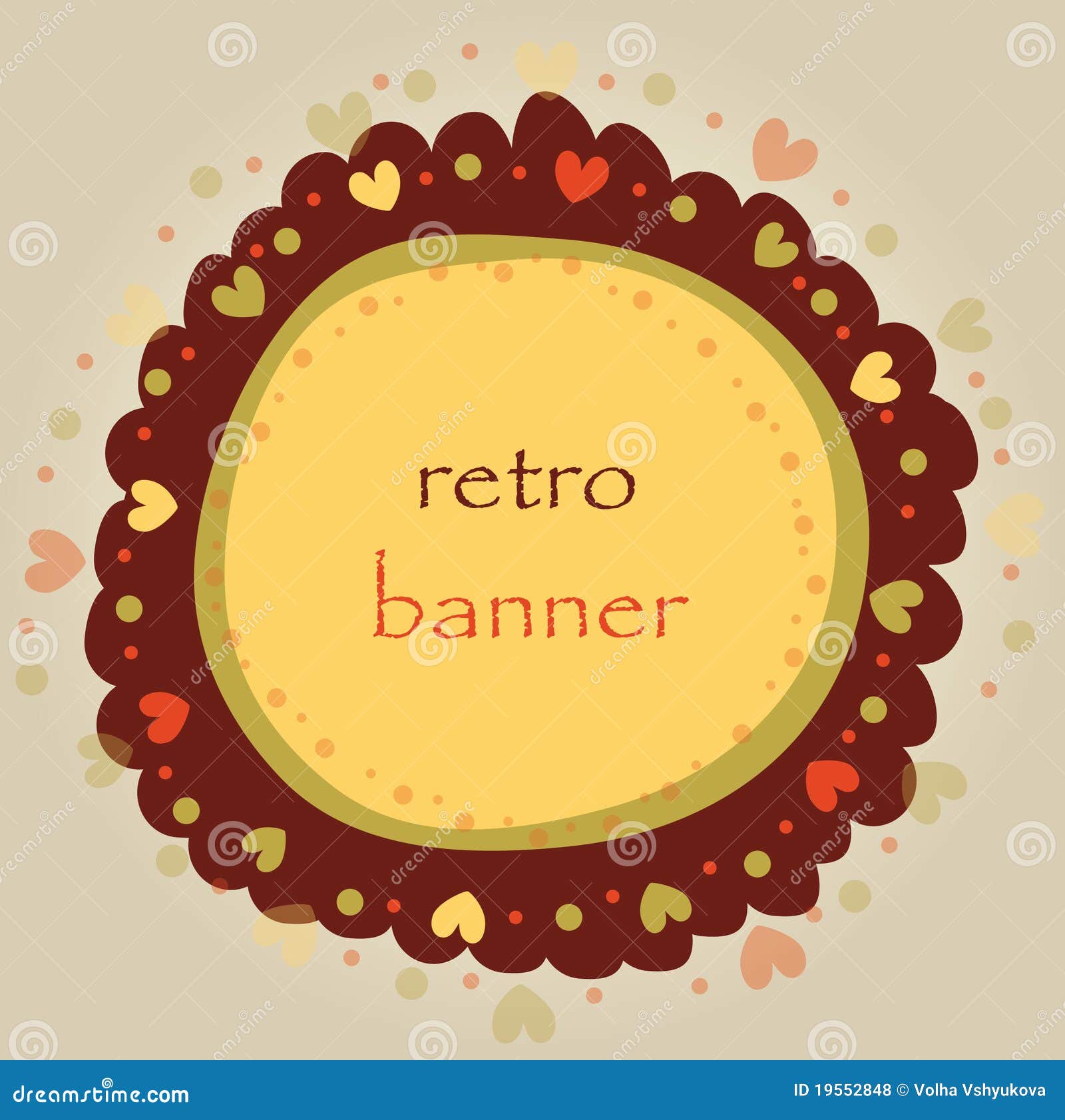 Retro colored banner stock vector. Illustration of shape - 19552848
