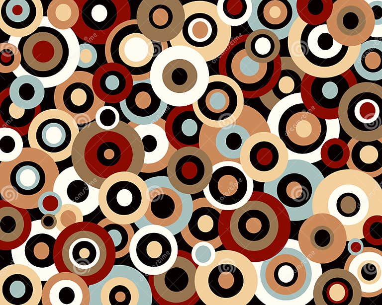 Retro Colorful Circles Background Stock Illustration - Illustration of ...