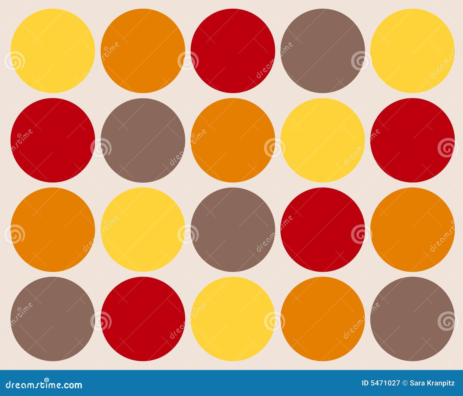 Retro Colorful Circles Background Stock Illustration - Illustration of ...