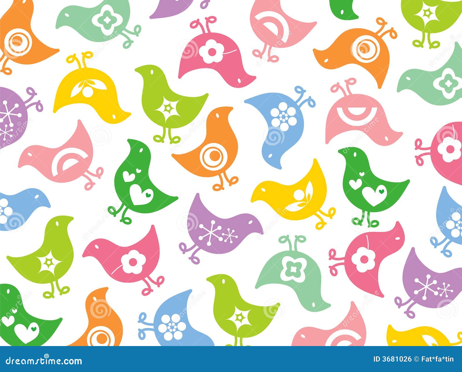 Retro colorful fun chicks stock vector. Illustration of color - 3681026