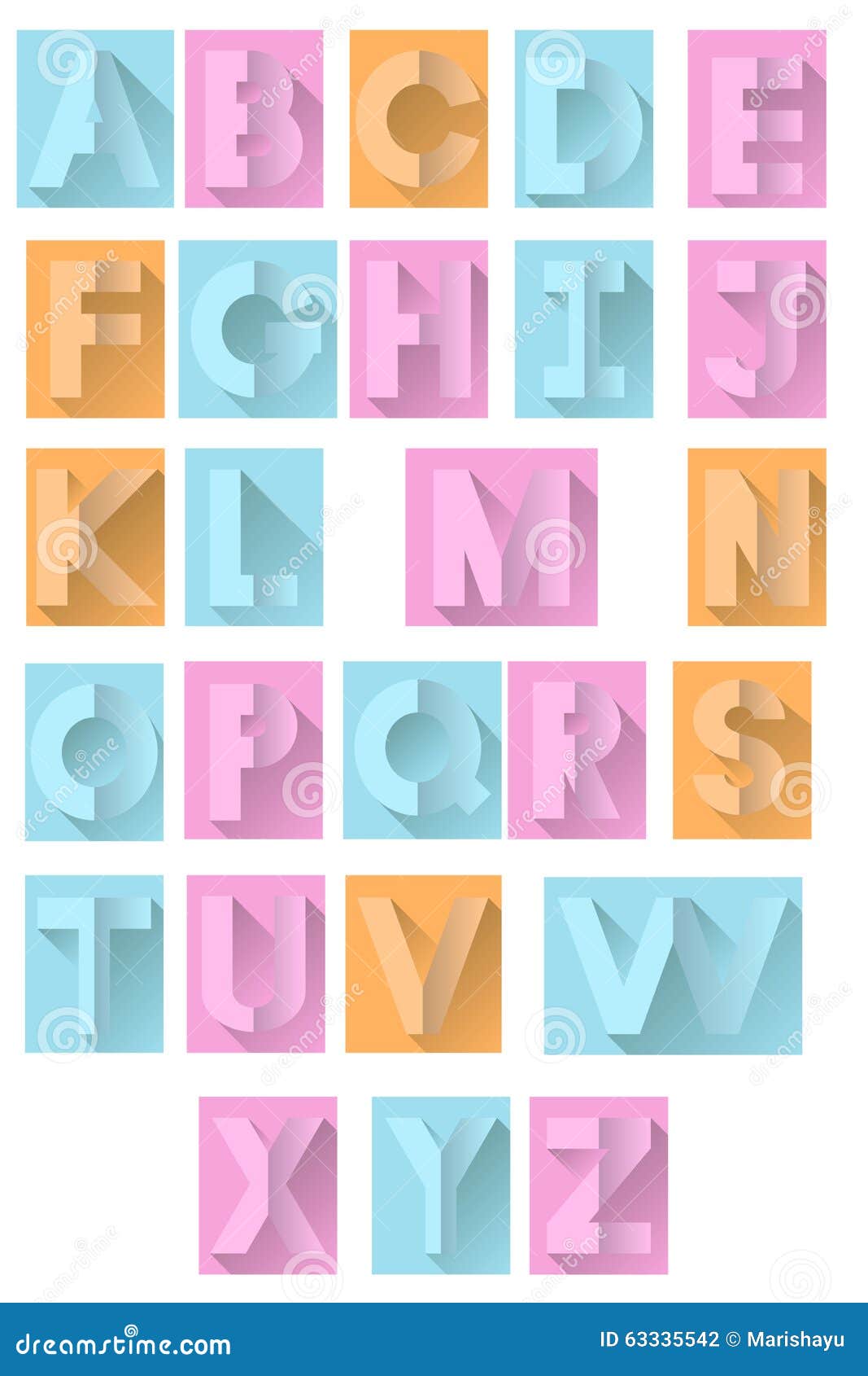 Retro Colorful Paper Alphabet Stock Vector - Illustration of graphic ...