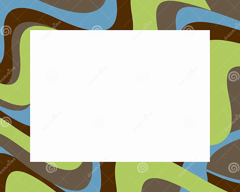 Retro colorful wavy border stock illustration. Illustration of stylish ...