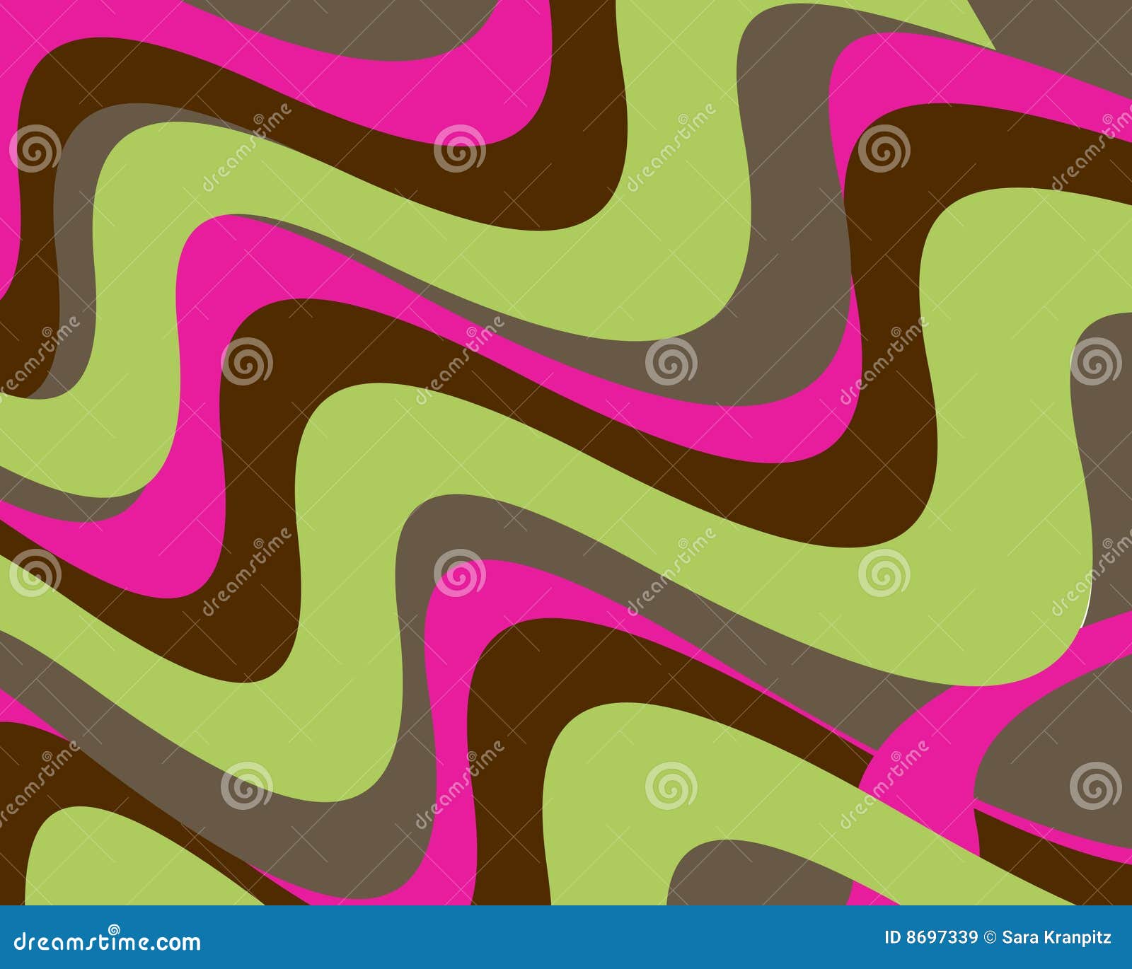 Retro Colorful Wavy Graphic Design Stock Illustration - Illustration of ...
