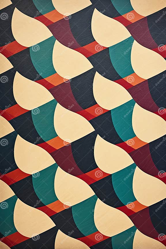 Retro Colors Abstract Vertical Checkerboard Pattern Grainy Texture ...
