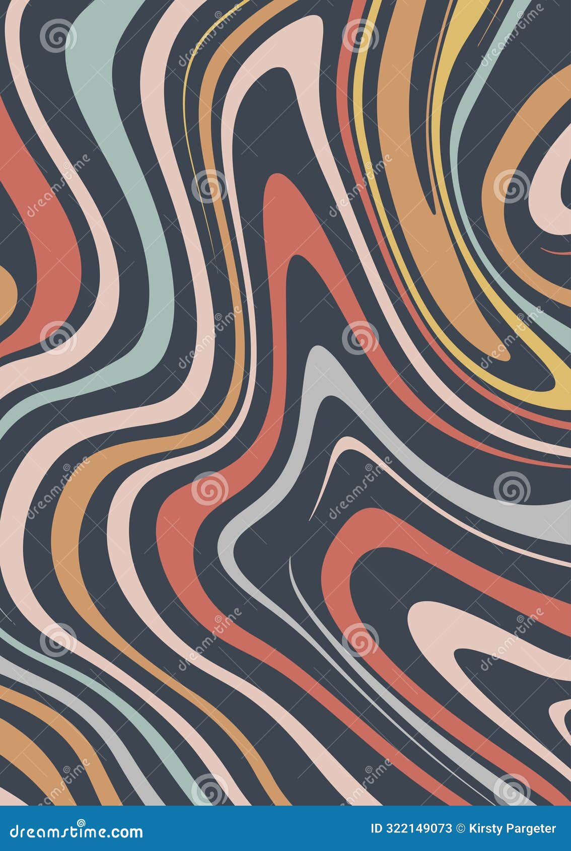 Retro Abstract Distorted Line Background Design Stock Vector ...