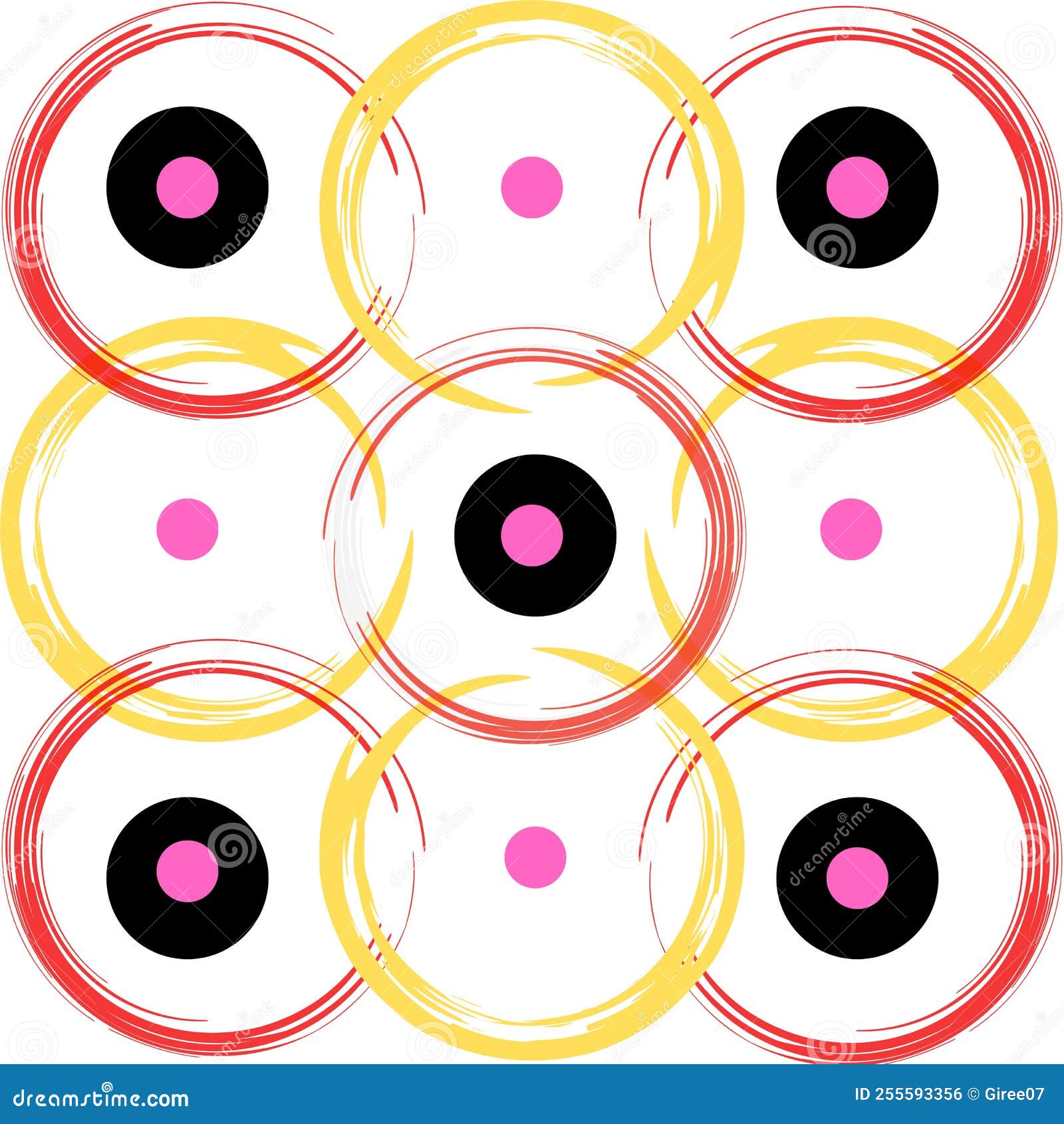 Retro Colourful Seamless Pattern from the 50s and 60s Vintage ...