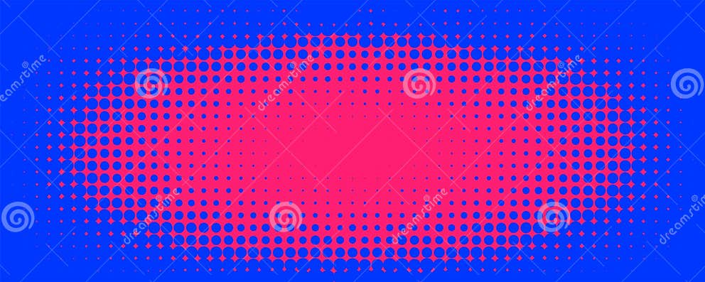 Retro Comic Background Raster Gradient Halftone. Red and Blue Comics ...