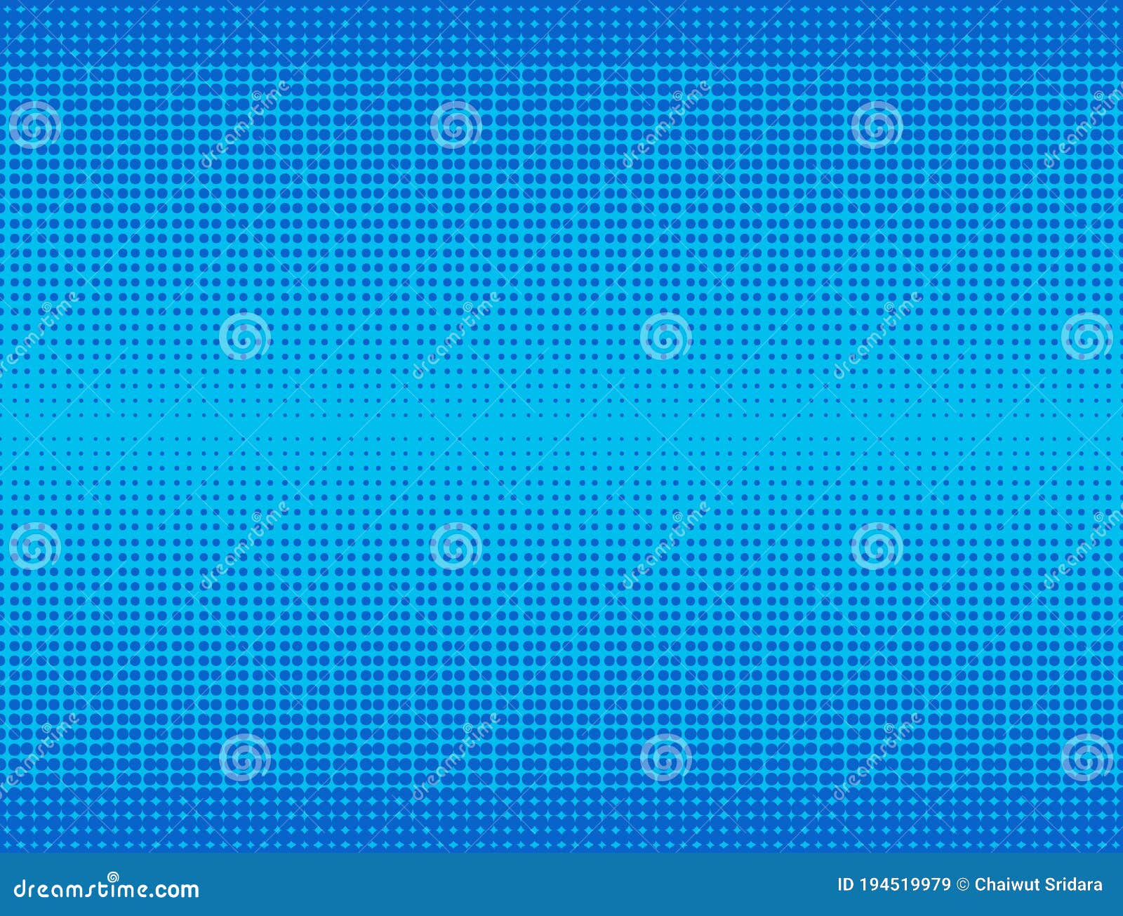 Retro Comic Blue Halftone Gradient Background, Vector Stock Vector ...